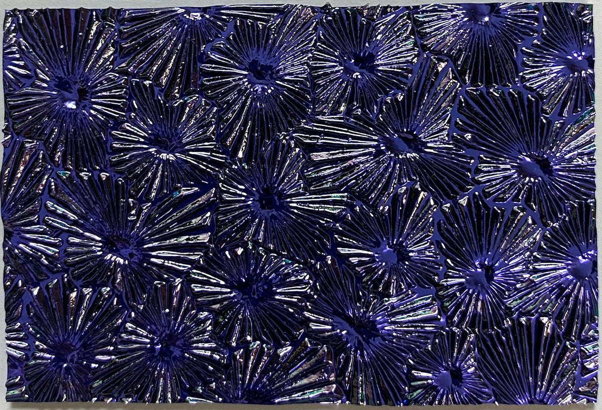 CBS Thin Black Violet Florentine 90 COE Dichroic Glass- 5 sizes availa ...