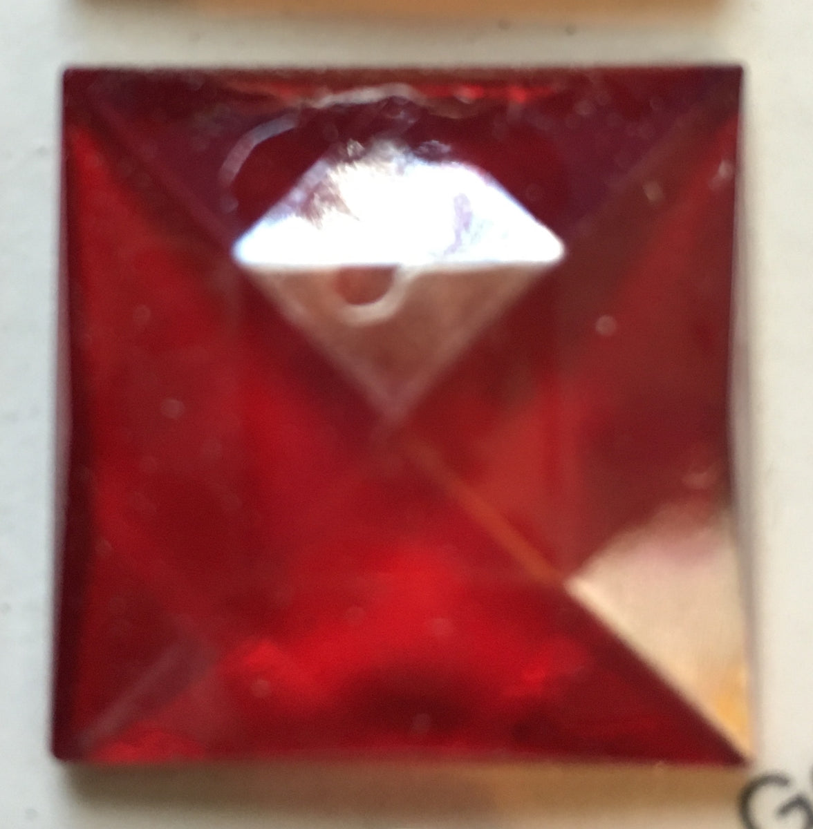 25mm Square Faceted Flat Back Glass Jewels for Stained Glass - 9 Color ...