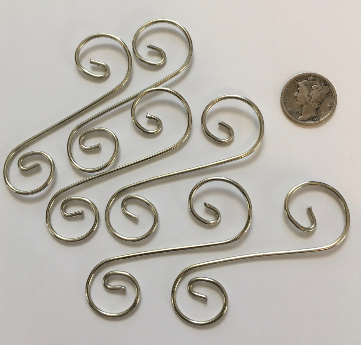 Tinned Wire Curly Q's (Set of 6) for Stained Glass - Five sizes availa ...