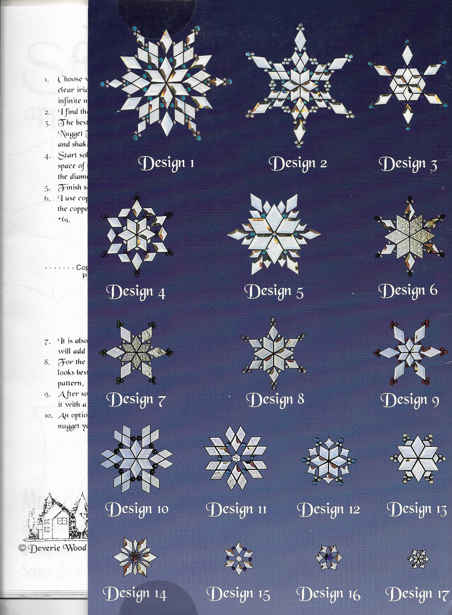 OOP 1997 'The Magic of Snowflakes' Stained Glass Patterns - Full size ...